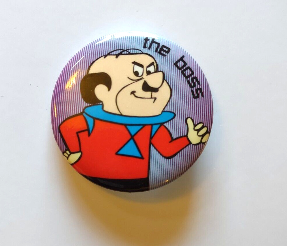 The Jetsons The Boss Mr. Spacely Pinback Button Badge 1990 Licensed Pin Vintage