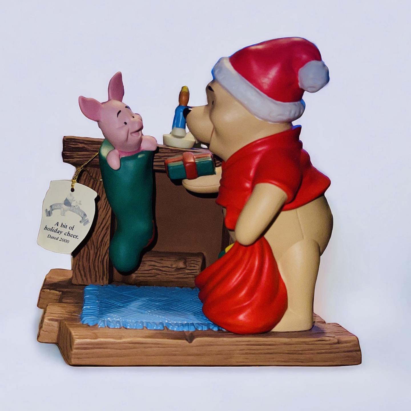 Pooh And Friends Disney Porcelain Figurine A Bit of Holiday Cheer Pooh ...