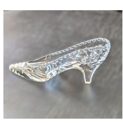 VTG 2000 Godinger Cinderella High Heel Glass Slipper Figurine Cut ...