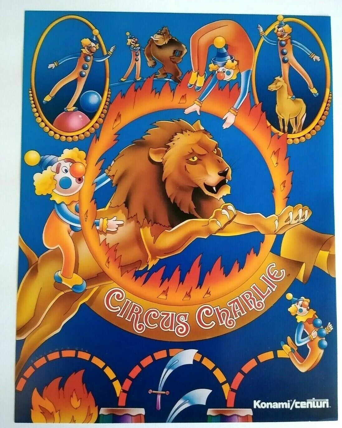 Circus Charlie Arcade FLYER Original 1983 Paper Artwork Retro Gaming ...