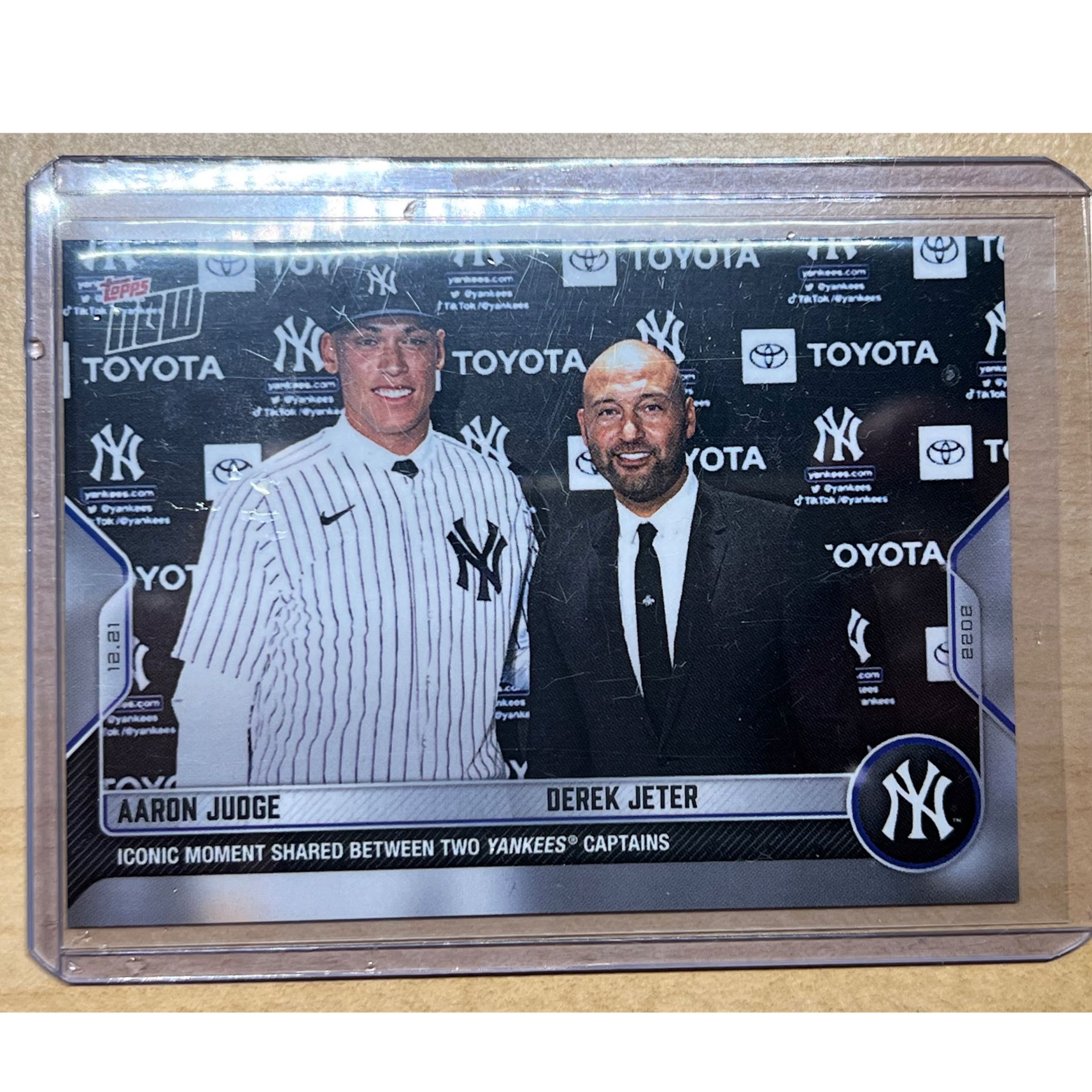 Aaron Judge Derek Jeter Two Yankees Captains 2022 MLB Topps NOW OS-55 New York Yankees