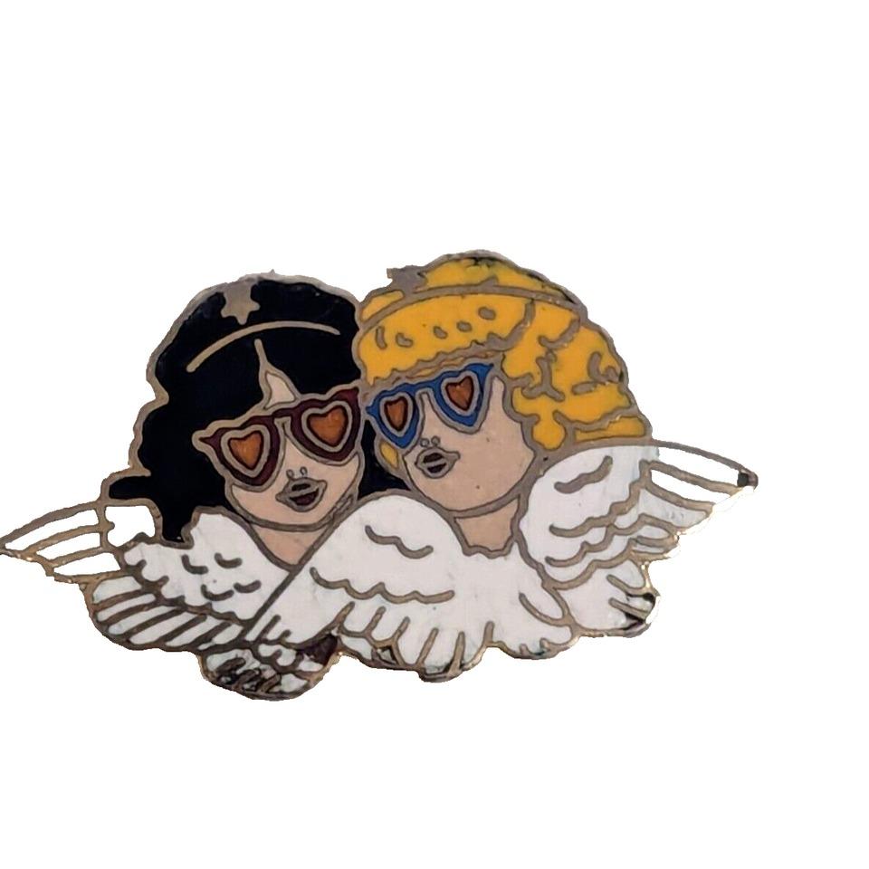 Fiorucci 1980s Lisa Frank Enamel Collectors Pin PUNK cherubs wearing ...