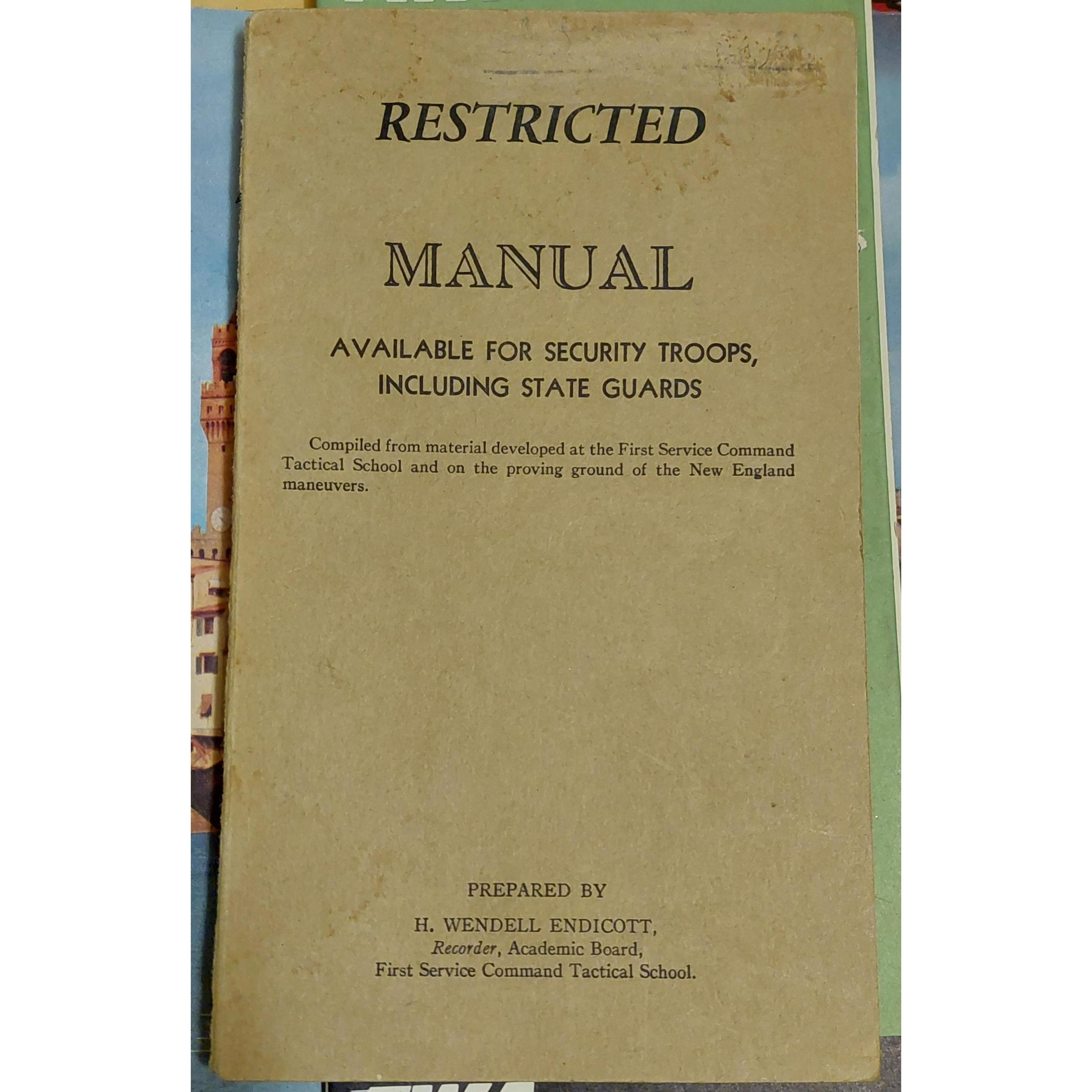 Vintage 1942 WWII Restricted Manual Security State Guards by H. Wendell ...