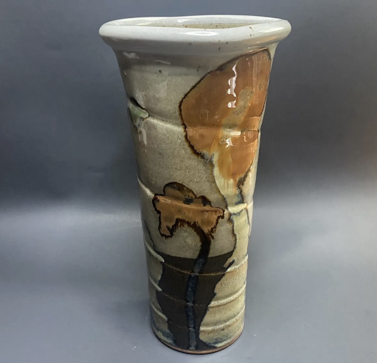 Vintage Signed Sinclair Ashley Art Pottery Vase