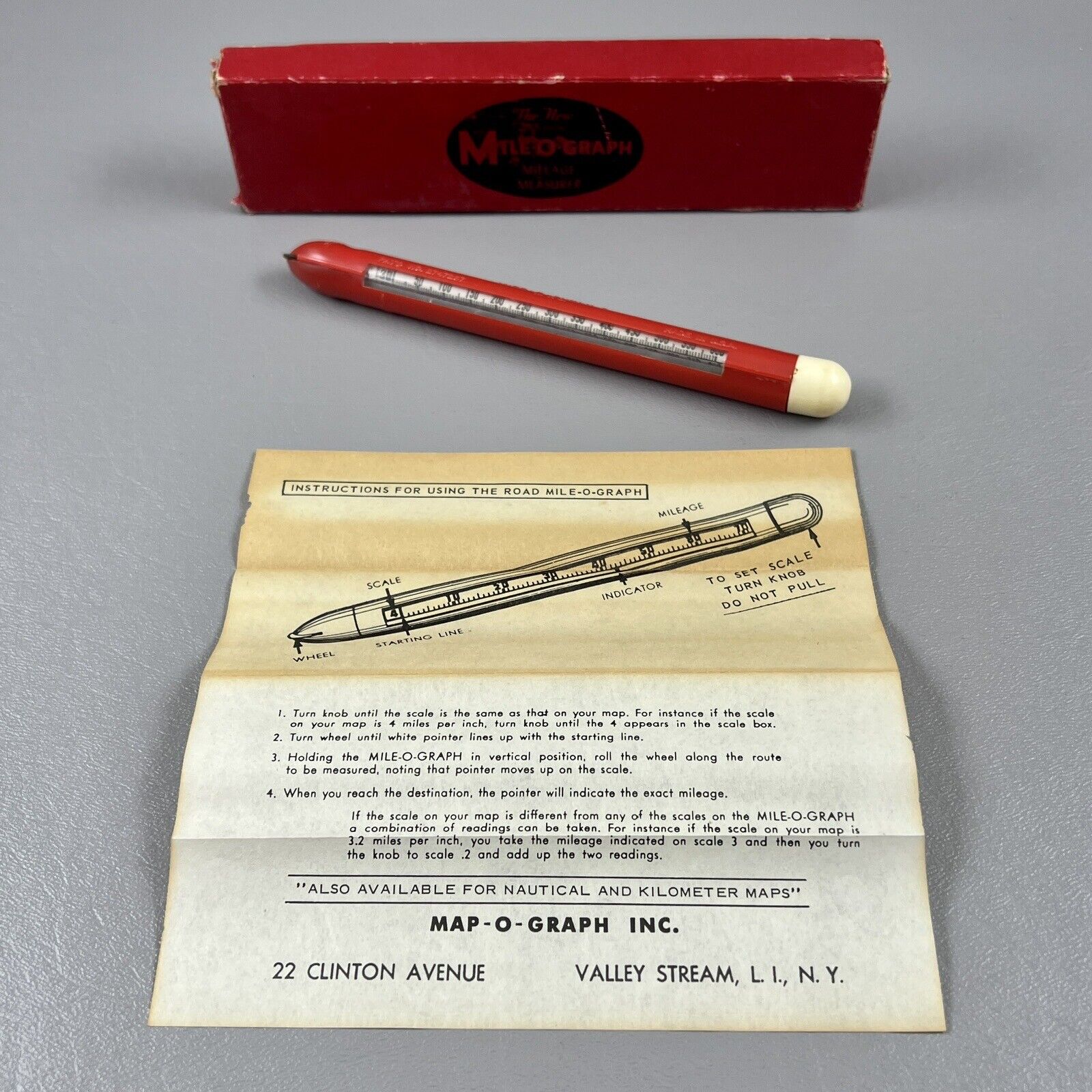 Vintage Precision Mile-O-Graph Mileage Measurer Map-O-Graph Inc USA