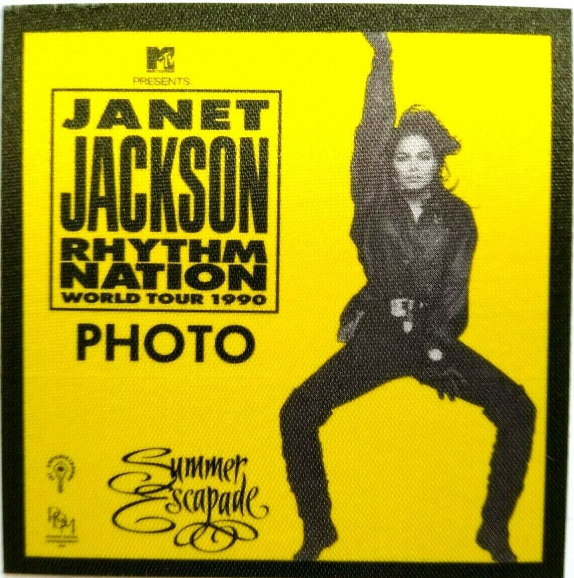 Janet Jackson Rhythm Nation Backstage Pass Original 1990 Dance Pop Soul ...