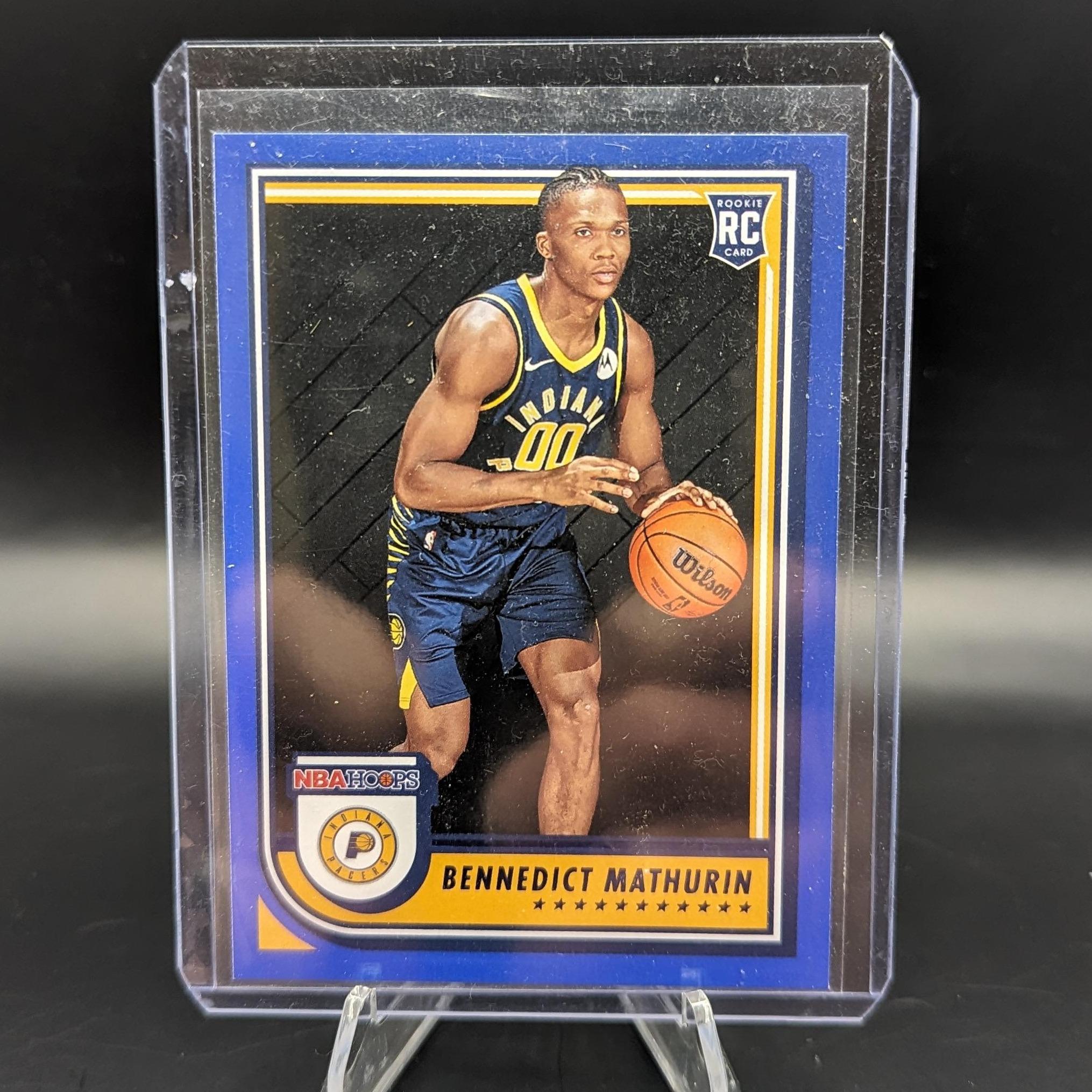 Bennedict Mathurin 2022-23 Panini NBA Hoops Blue RC #236 Indiana Pacers