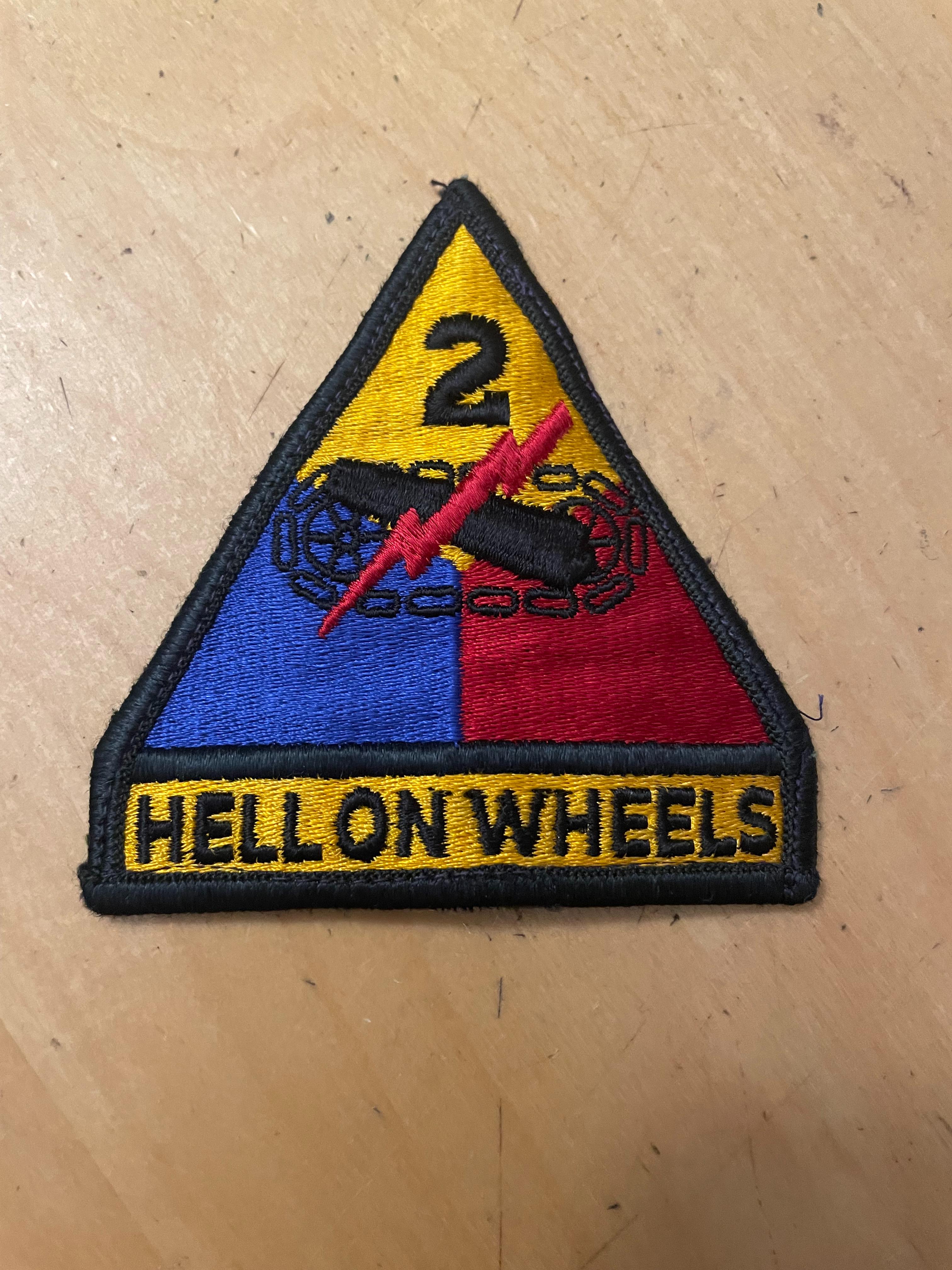 US Army Patch Second 2nd Armored ARMOR Division Full Color NOS "HELL ON ...