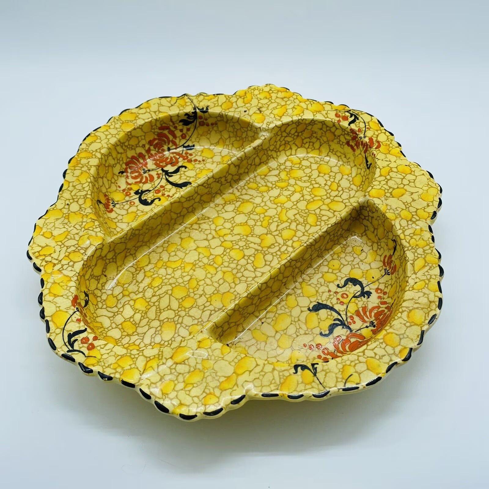 Royal Winton Grimwades 1930 Pebble Pattern Floral 3 Sectioned Serving ...