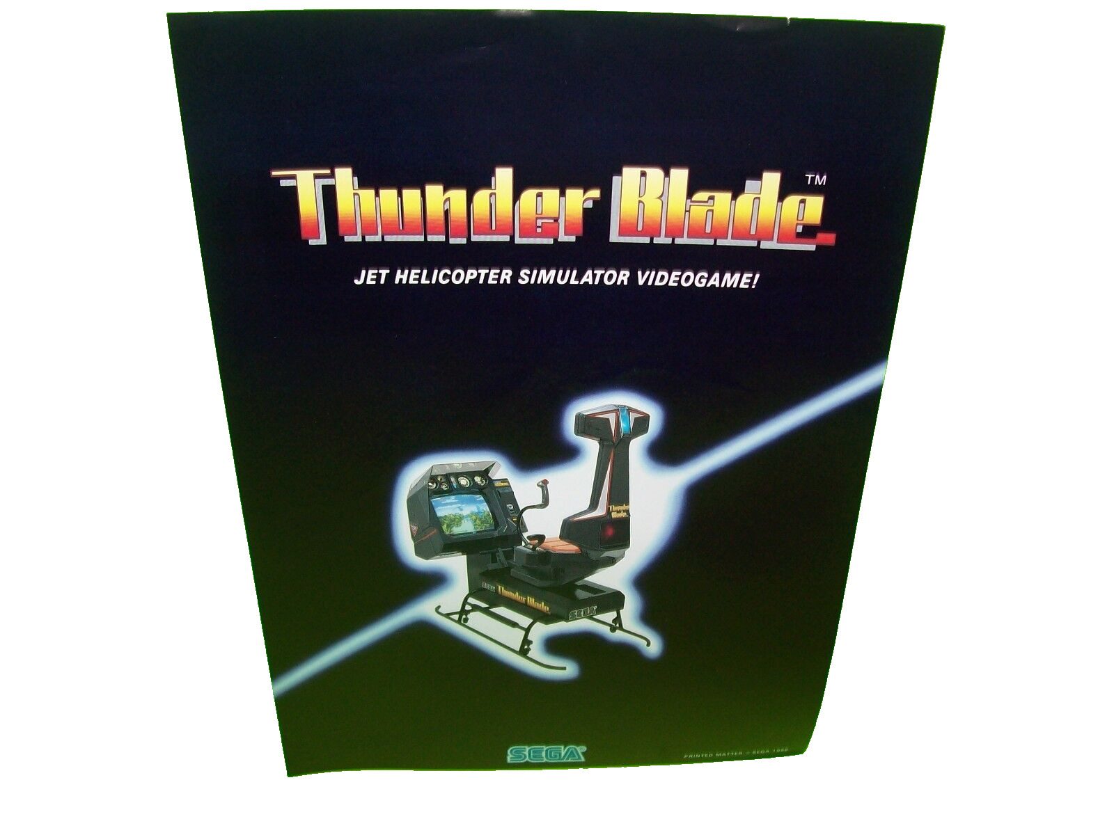 Thunder Blade Arcade Flyer Original 1988 Sitdown Retro Promo Vintage ...