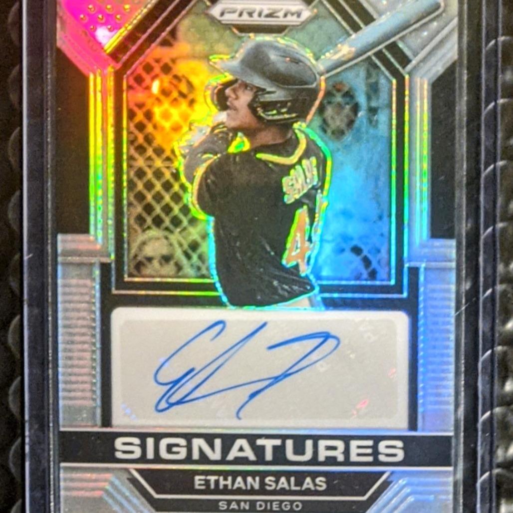 🔥Ethan Salas REFRACTOR SILVER AUTO 2023 Panini Prizm Signatures #SIG-ES🔥