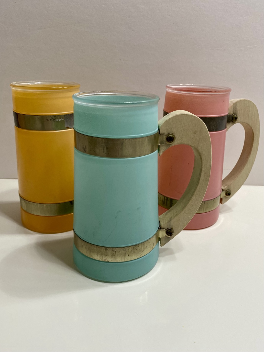 Set of 3 Siesta Ware Glass Mugs