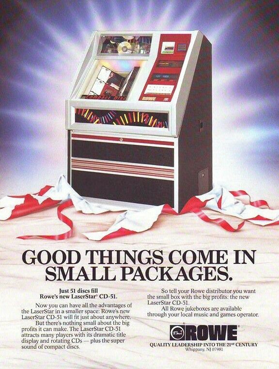 Rowe Laserstar CD-51 Jukebox FLYER Original NOS Phonograph Music ...