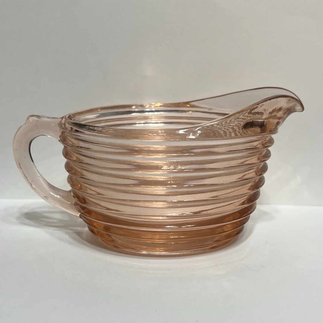 Anchor Hocking Manhattan Pink Creamer ~5x3x3