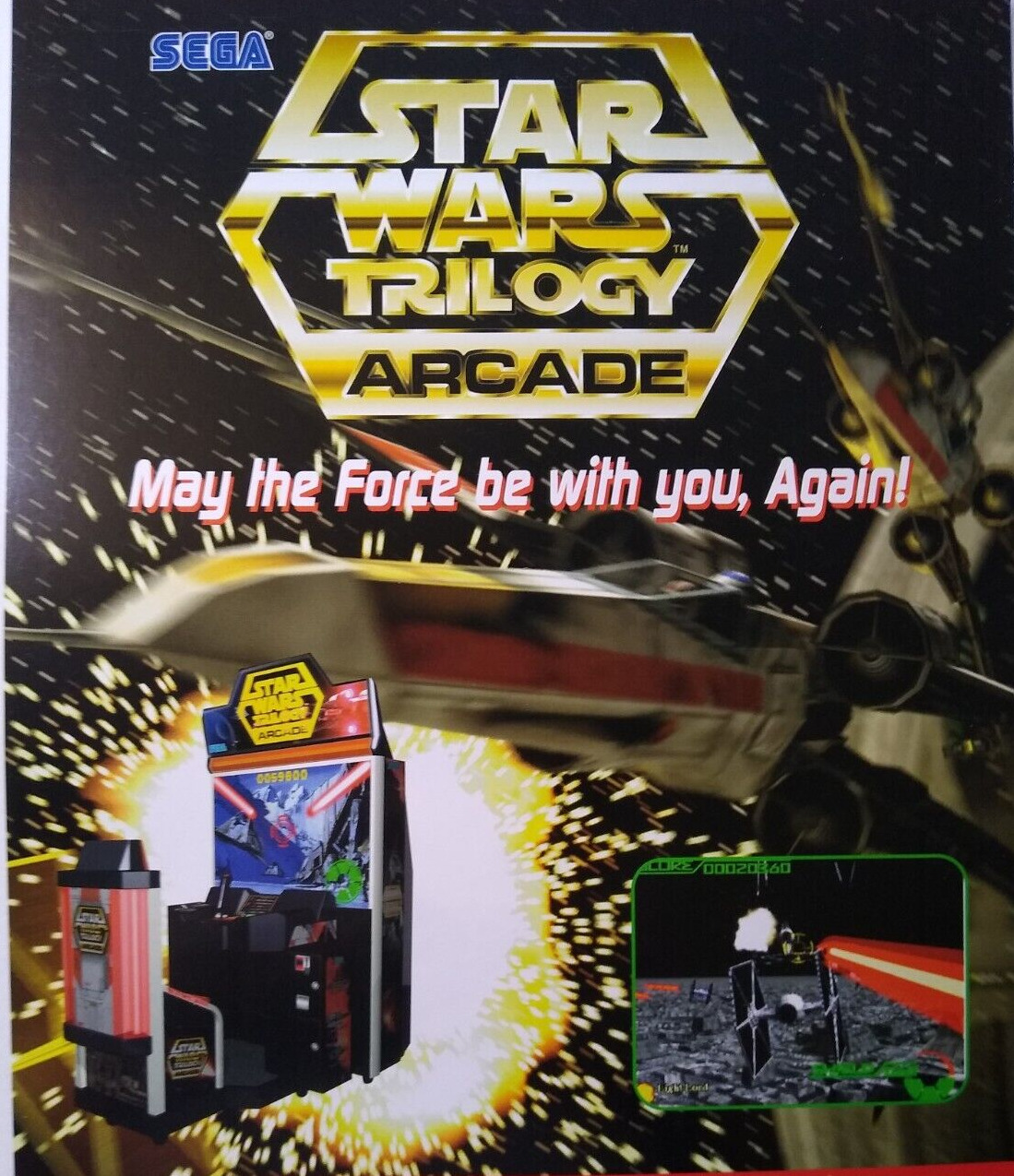 Star Wars Arcade Flyer Vintage Original Promo Artwork Space Age 8.5" x ...