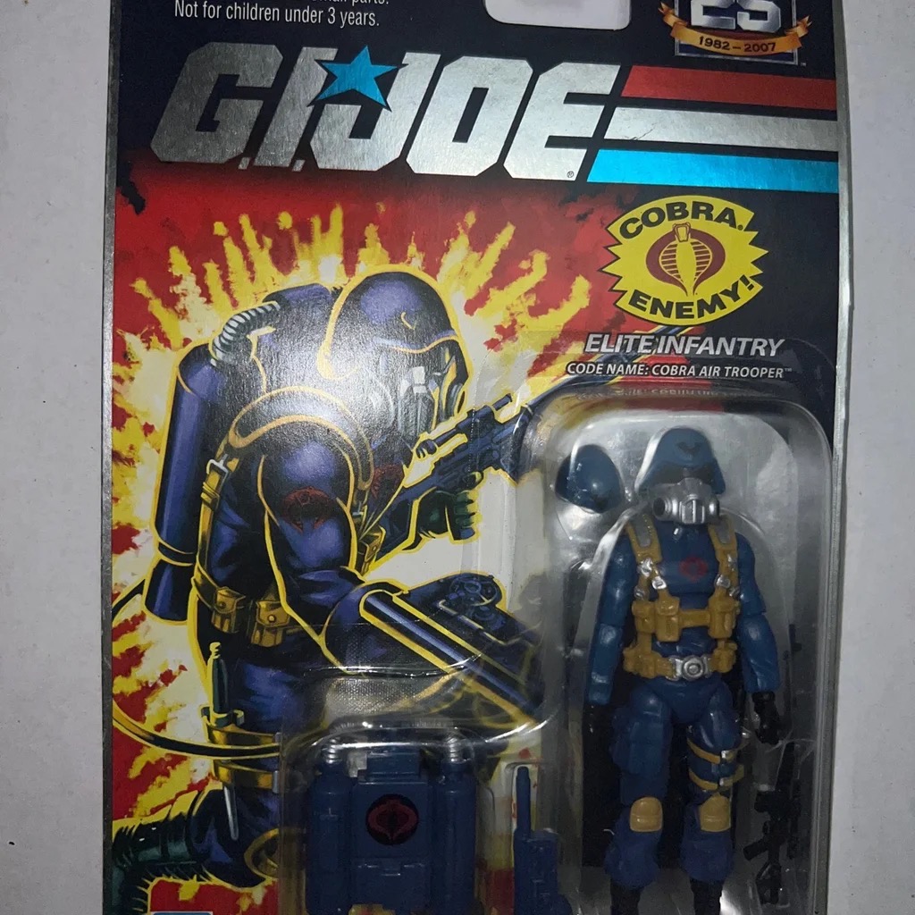 Air Trooper Elite Infantry G.I. JOE COBRA 25th Anniversary NEW MOC FOIL