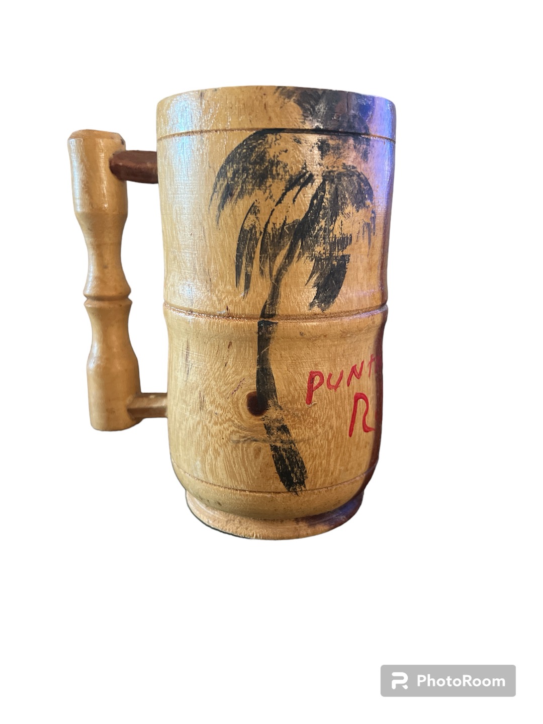 Punta Cana Dominican Republic Wooden Souvenir Cup