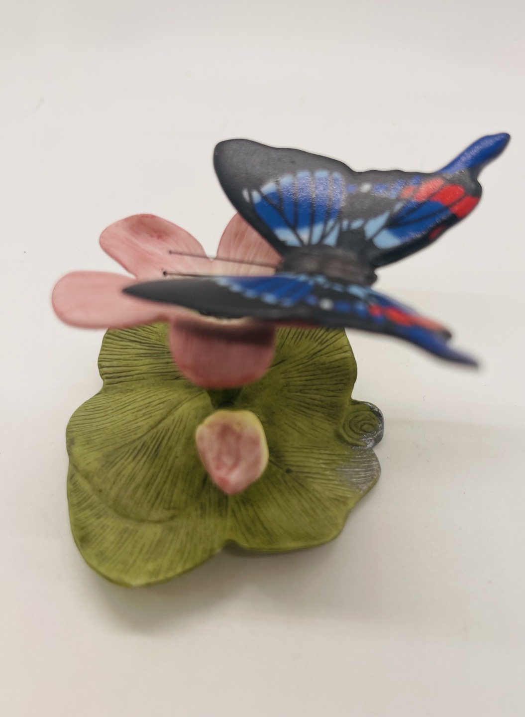 Franklin Mint Porcelain Butterflies Of The World Blue Doctor Butterfly