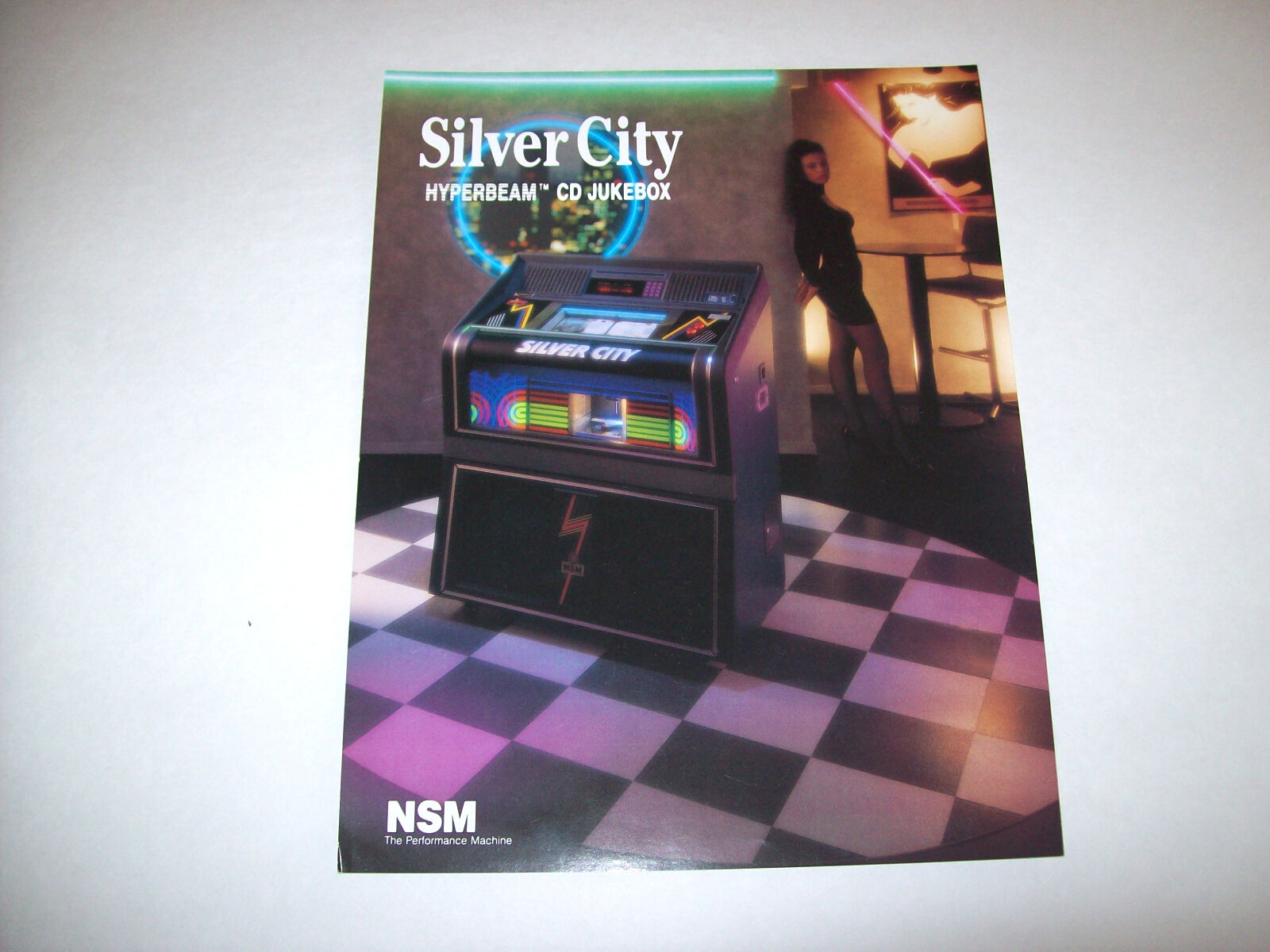 SILVER CITY NSM 1990 ORIGINAL NOS HYPERBEAM JUKEBOX SALES FLYER Vintage Retro