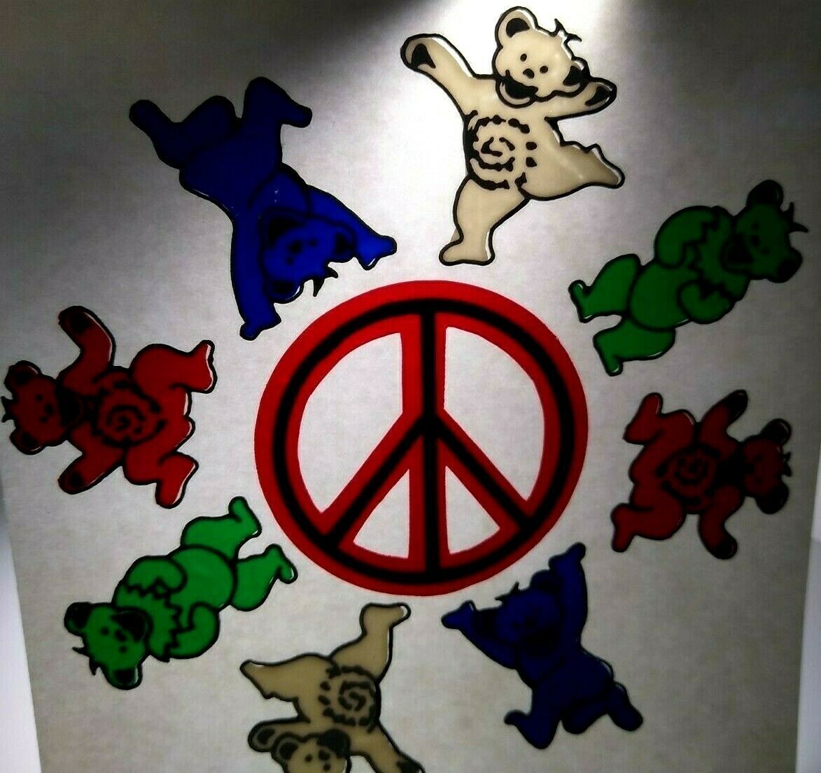 Grateful Dead Sticker Original 1980s Car Window Sticker Bears Dancing ...
