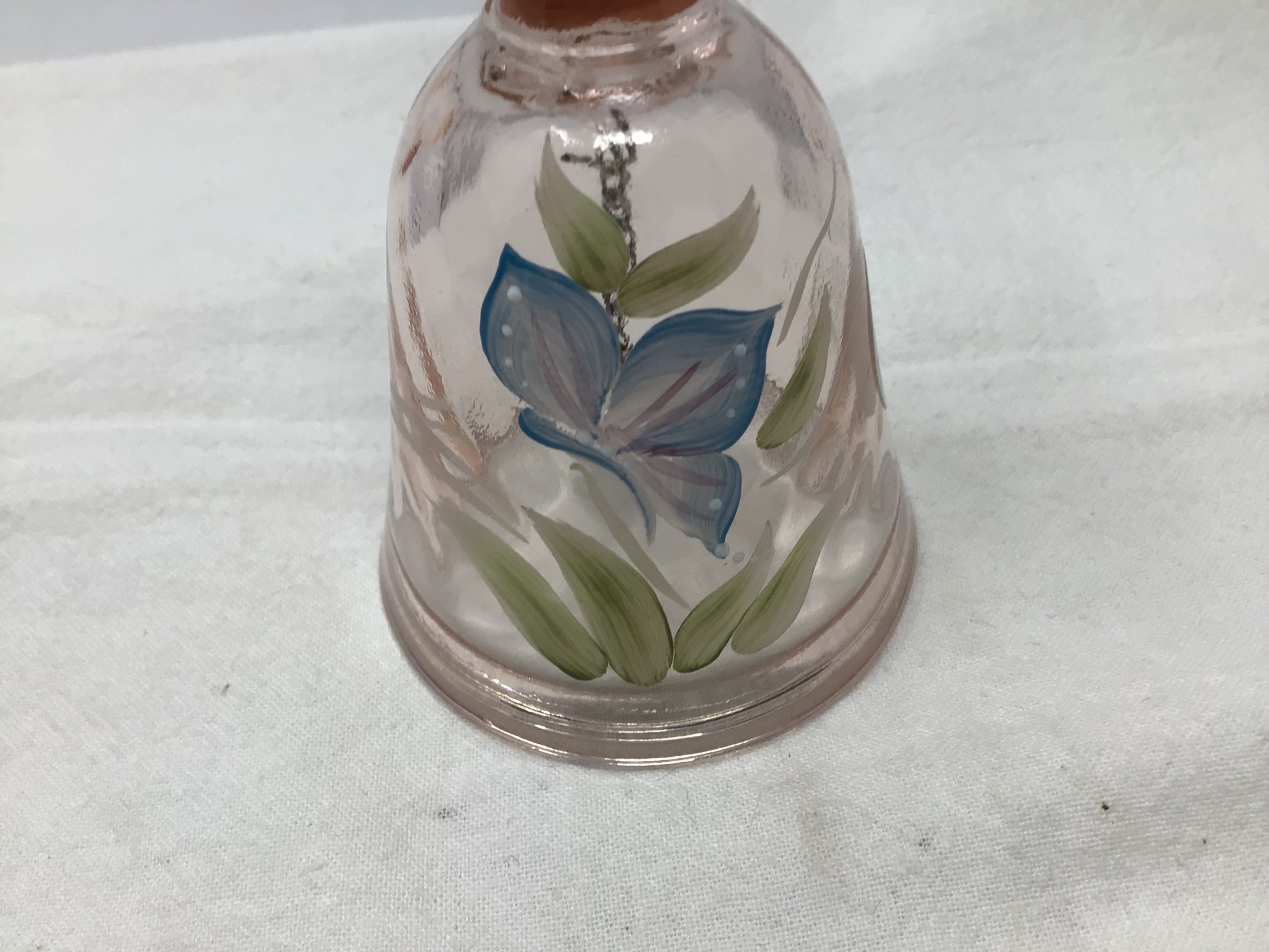 Fenton Hand Painted Signed Glass Bell