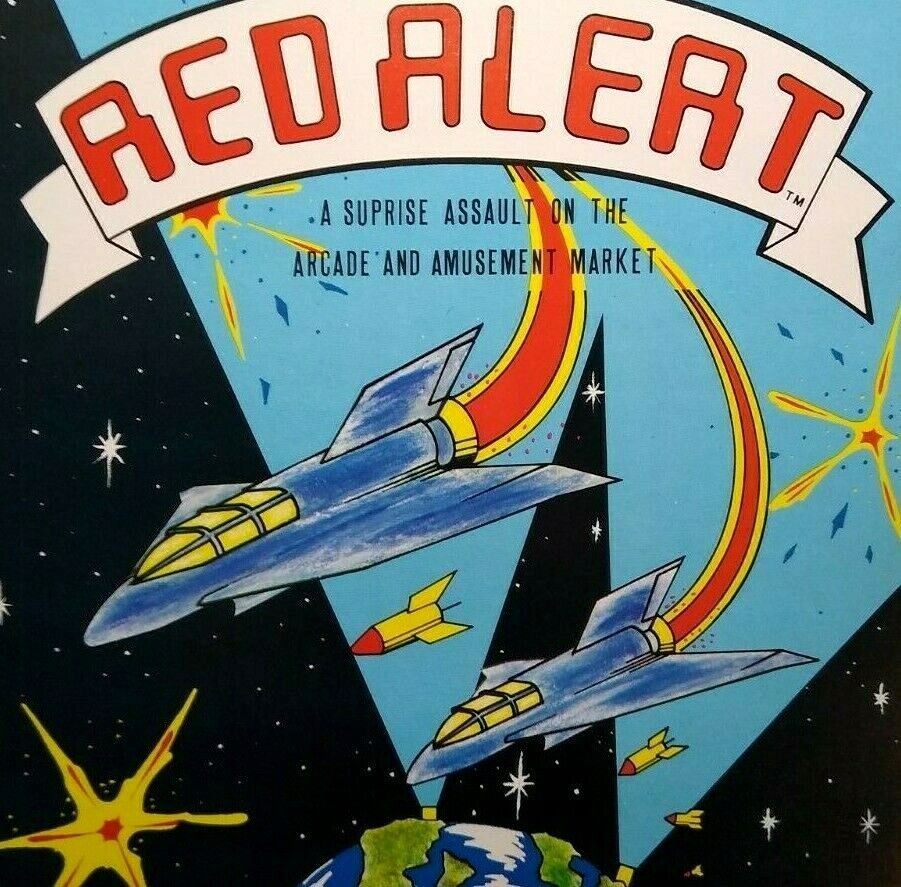Red Alert Arcade FLYER Original 1981 Retro Air Combat Video Game ...