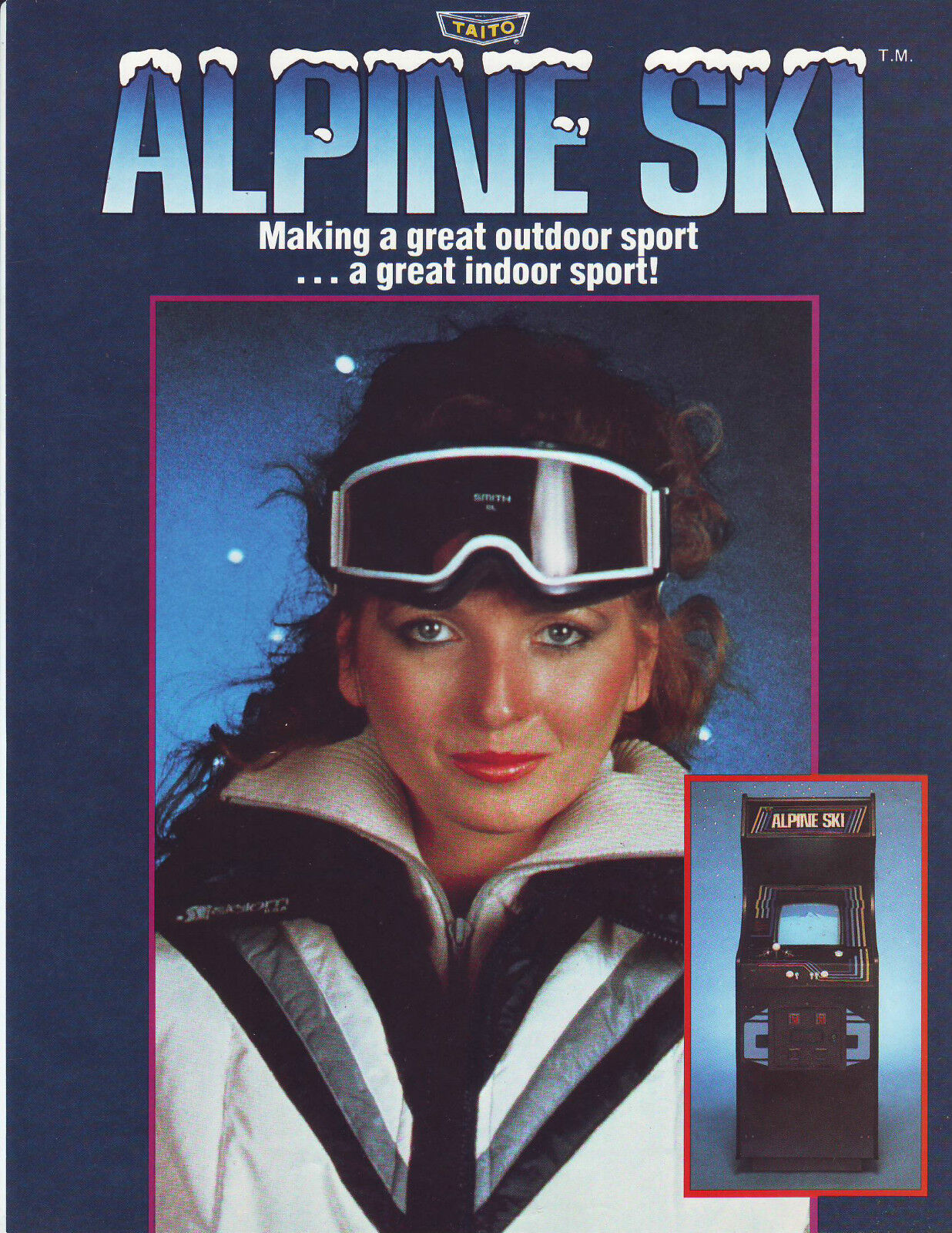 ALPINE SKI Original 1982 NOS Retro Video Arcade Game Flyer Vintage ...