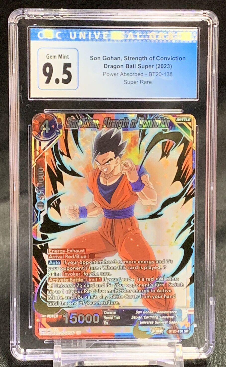 Son Gohan, Strength of Conviction BT20-138 SR Foil Power Absorbed CGC 9.5
