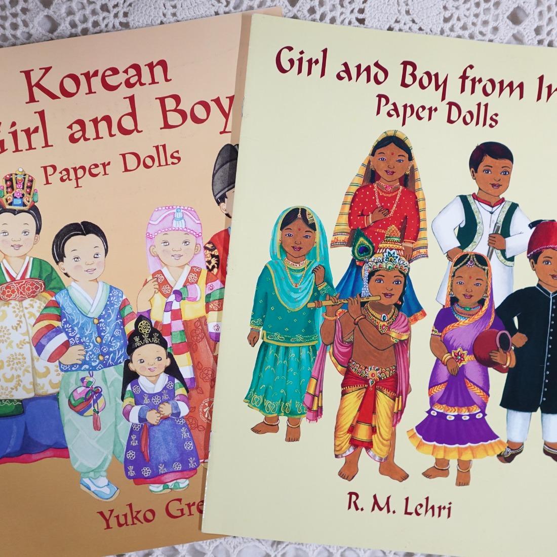 Korean Girl And Boy Paper Dolls & Indian Girl And Boy Paper Dolls Books ...