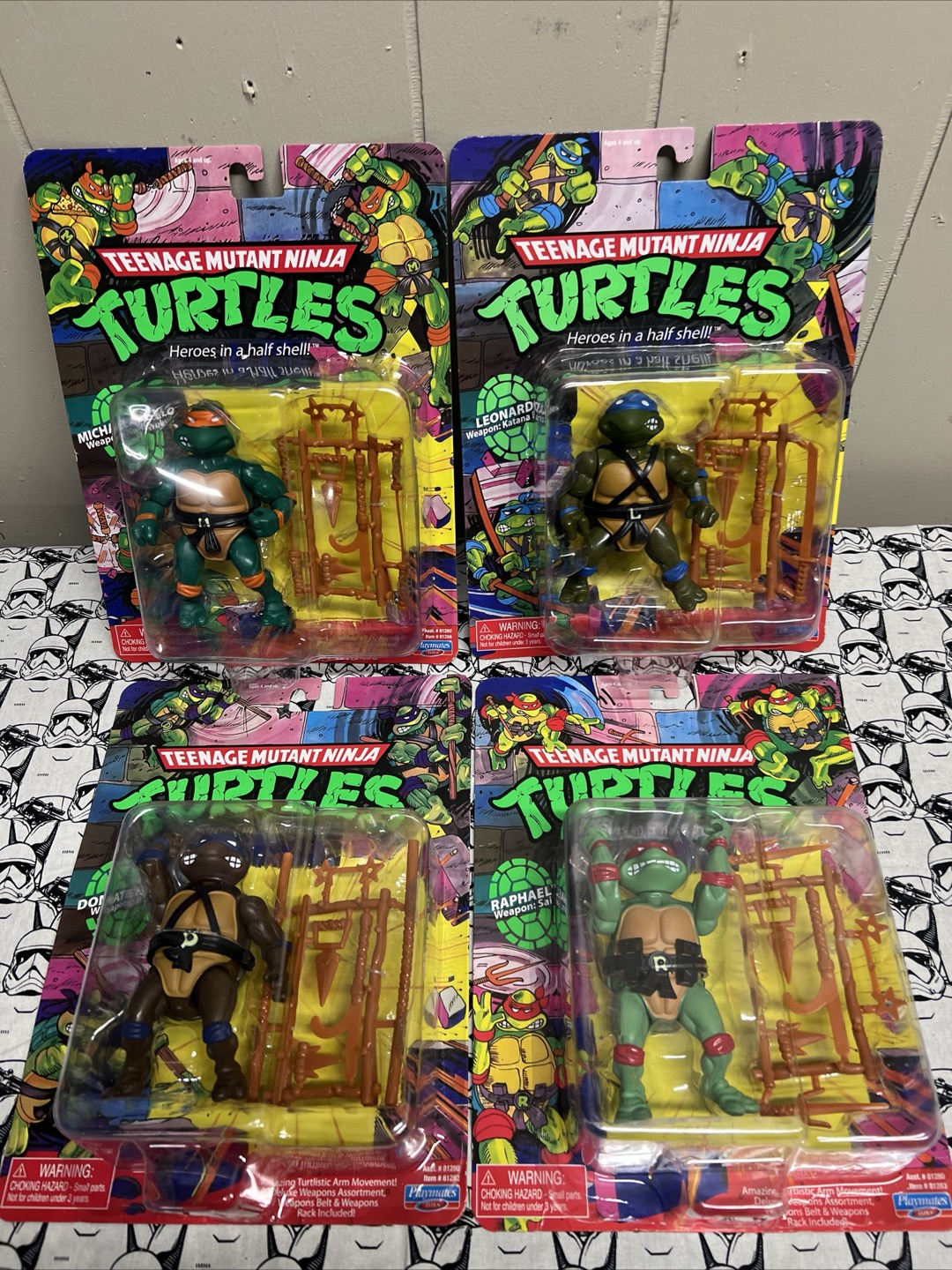 Set of 4 TMNT - 2021 Playmates Retro Reissue Classic Figures