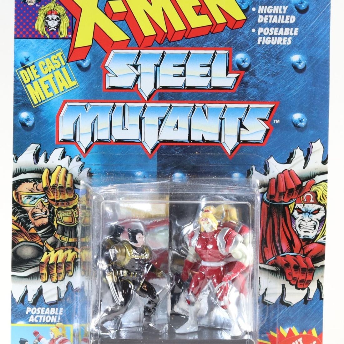X-MEN Steel Mutants Juggernaut vs Cyclops Action Figures 1994 SEALED