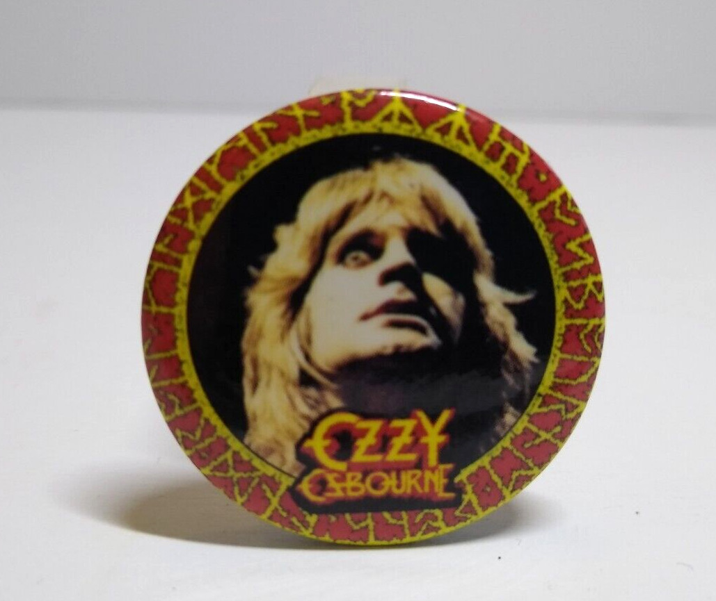 Ozzy Osbourne Vintage 1983 Badge Button Up Pinback Pin Heavy Metal Rock ...