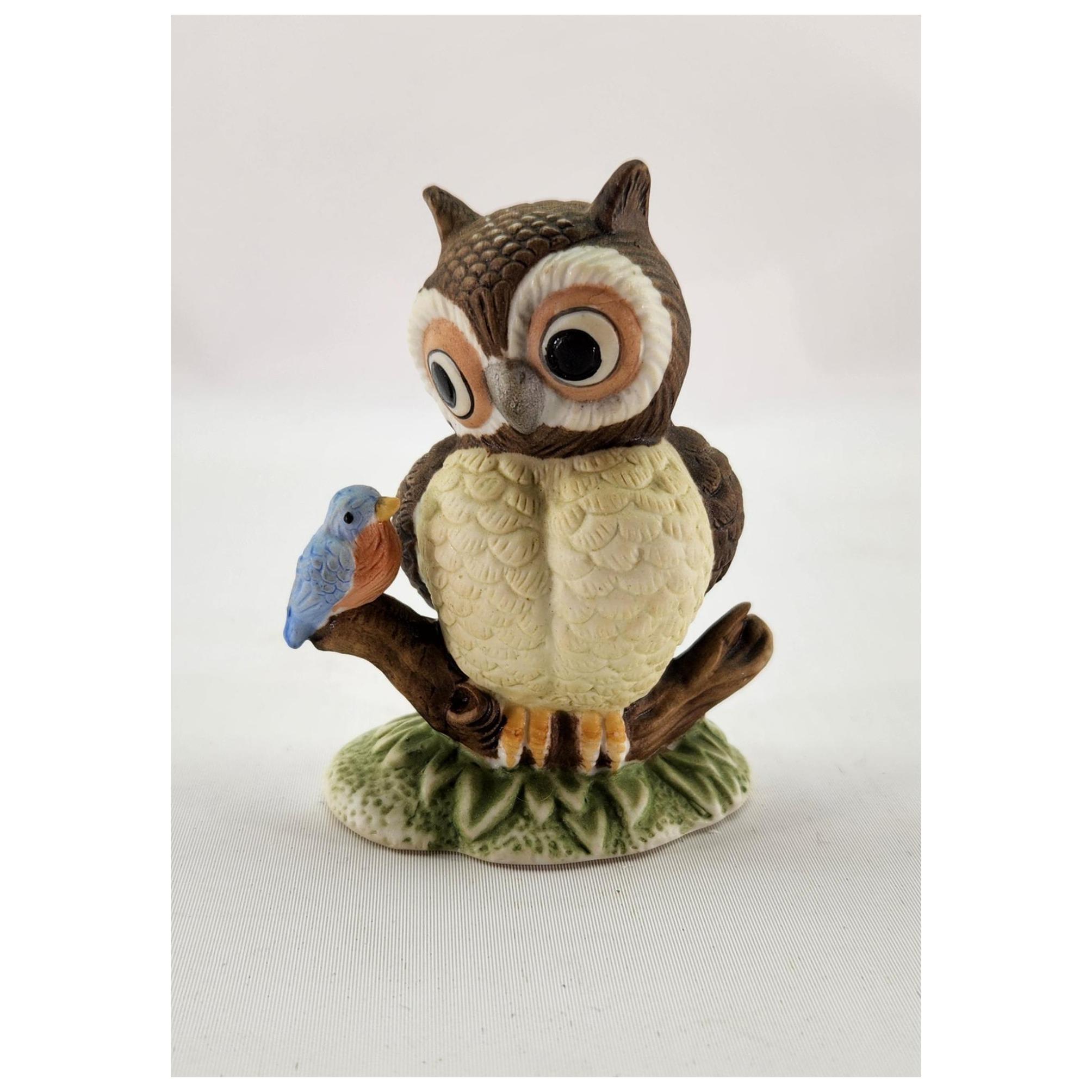 Vintage Porcelain Owl Figurine