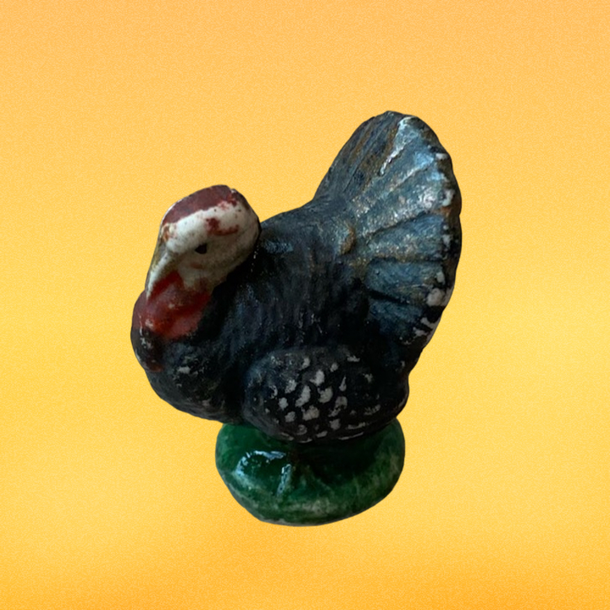 Vintage Miniature Ceramic Turkey Figurine 🦃