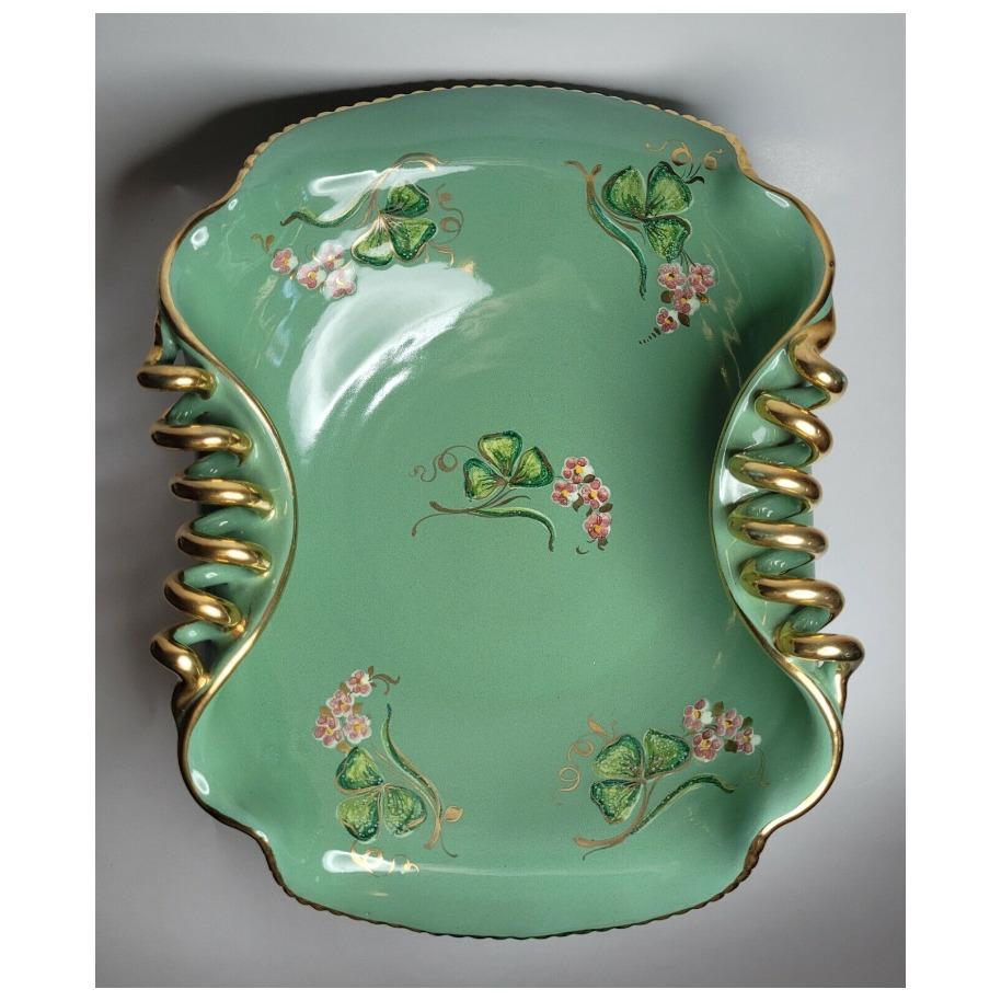 Rare Midcentury Grazia Deruta Italy Jade Green Bowl Hand-painted 1950s ...