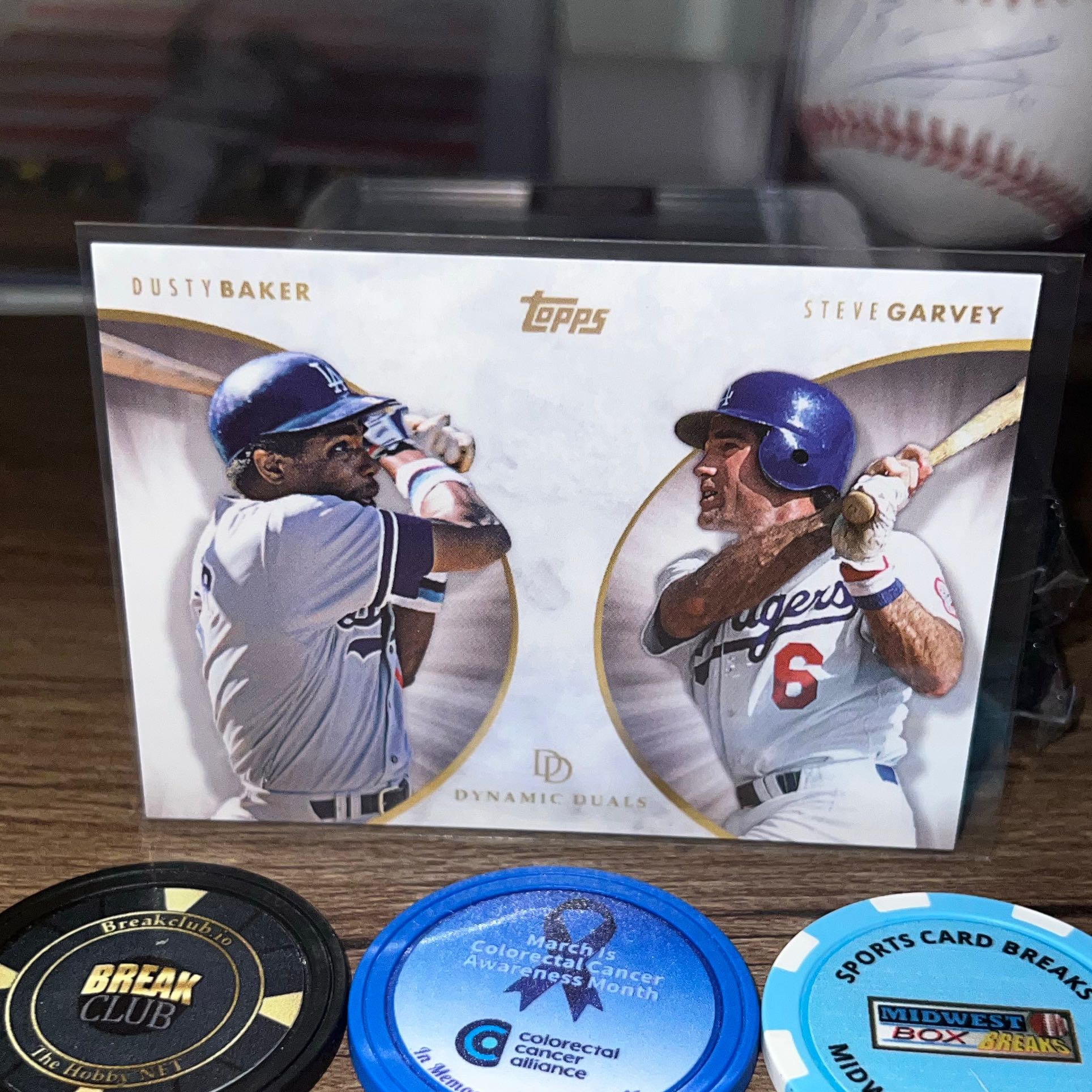 Dusty Baker & Steve Garvey 2022 Dynamic Duals Los Angeles Dodgers