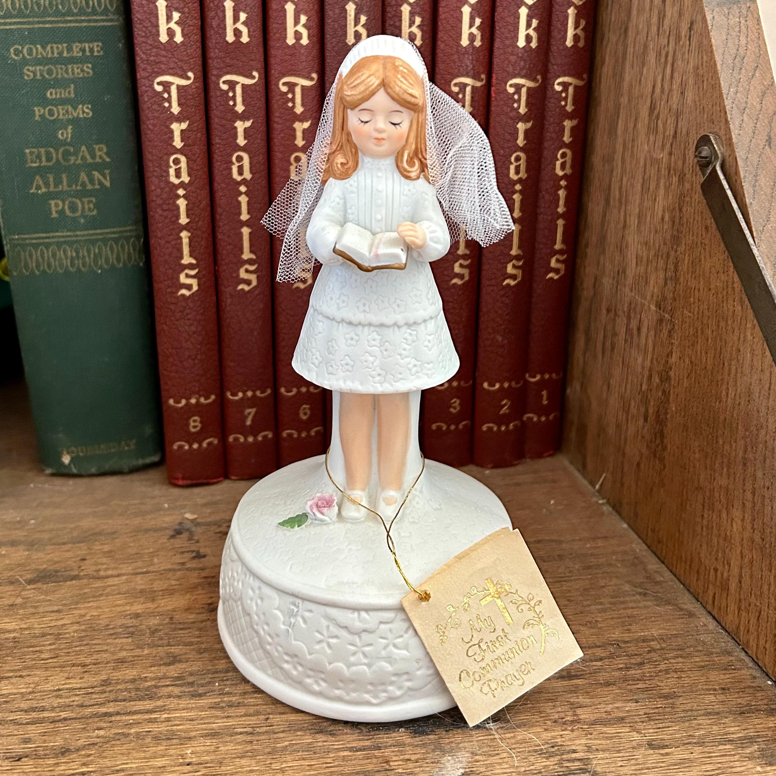 1981 Enesco "My First Communion Prayer" Musical Figurine 'The Lord's ...