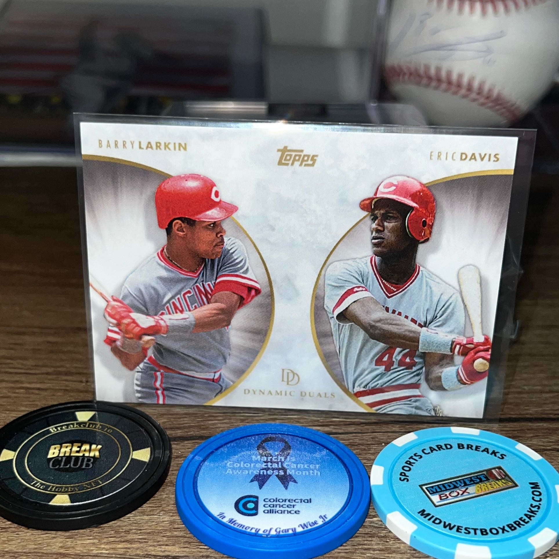 Barry Larkin & Eric Davis 2022 Dynamic Duals Cincinnati Reds