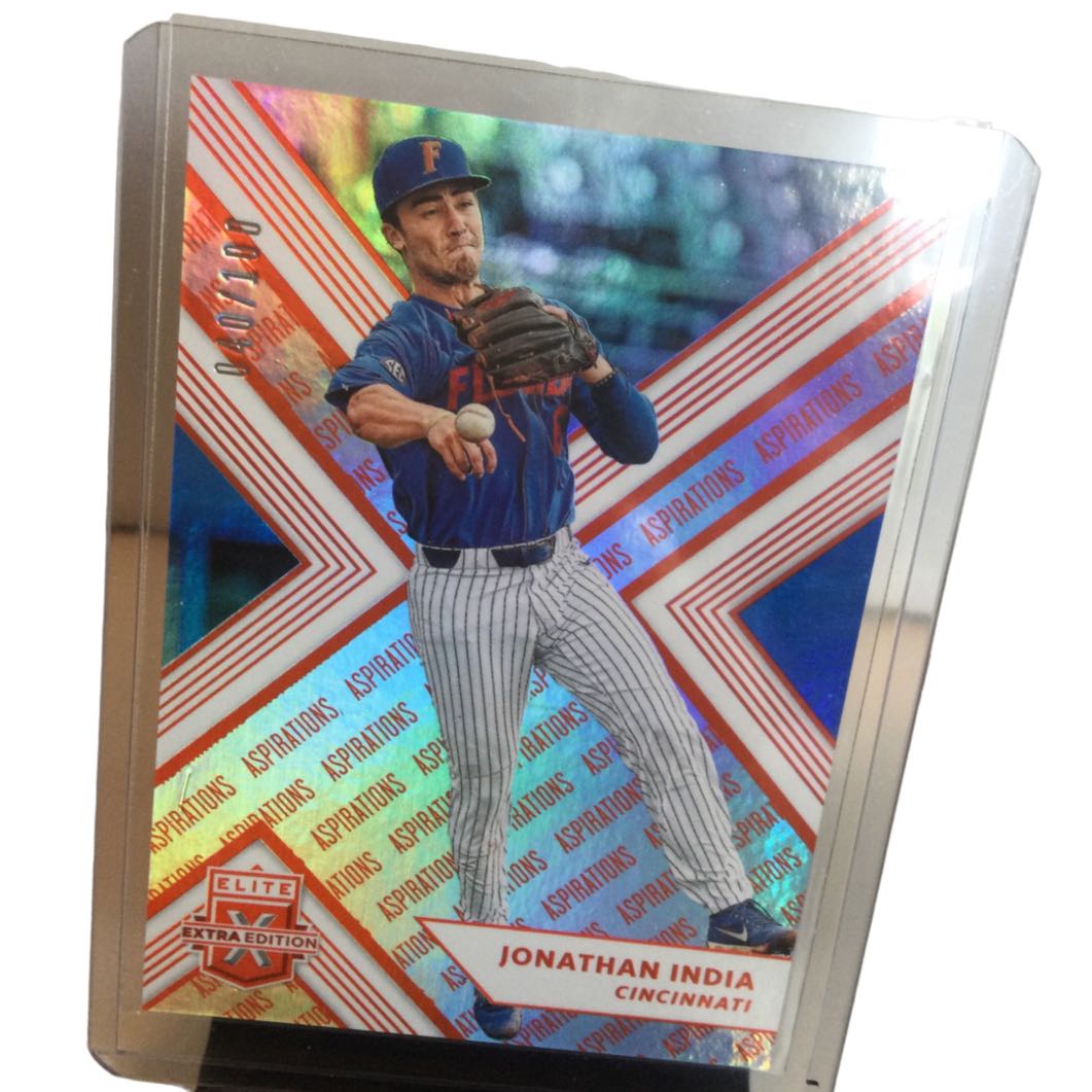 Jonathan India 2018 Panini Elite Extra Edition Orange 40/100 Cincinnati ...