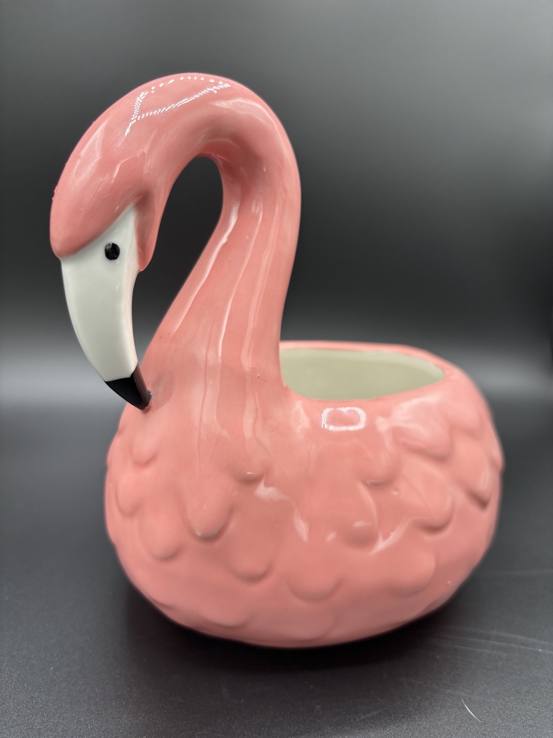 Pink Flamingo Bird Planter
