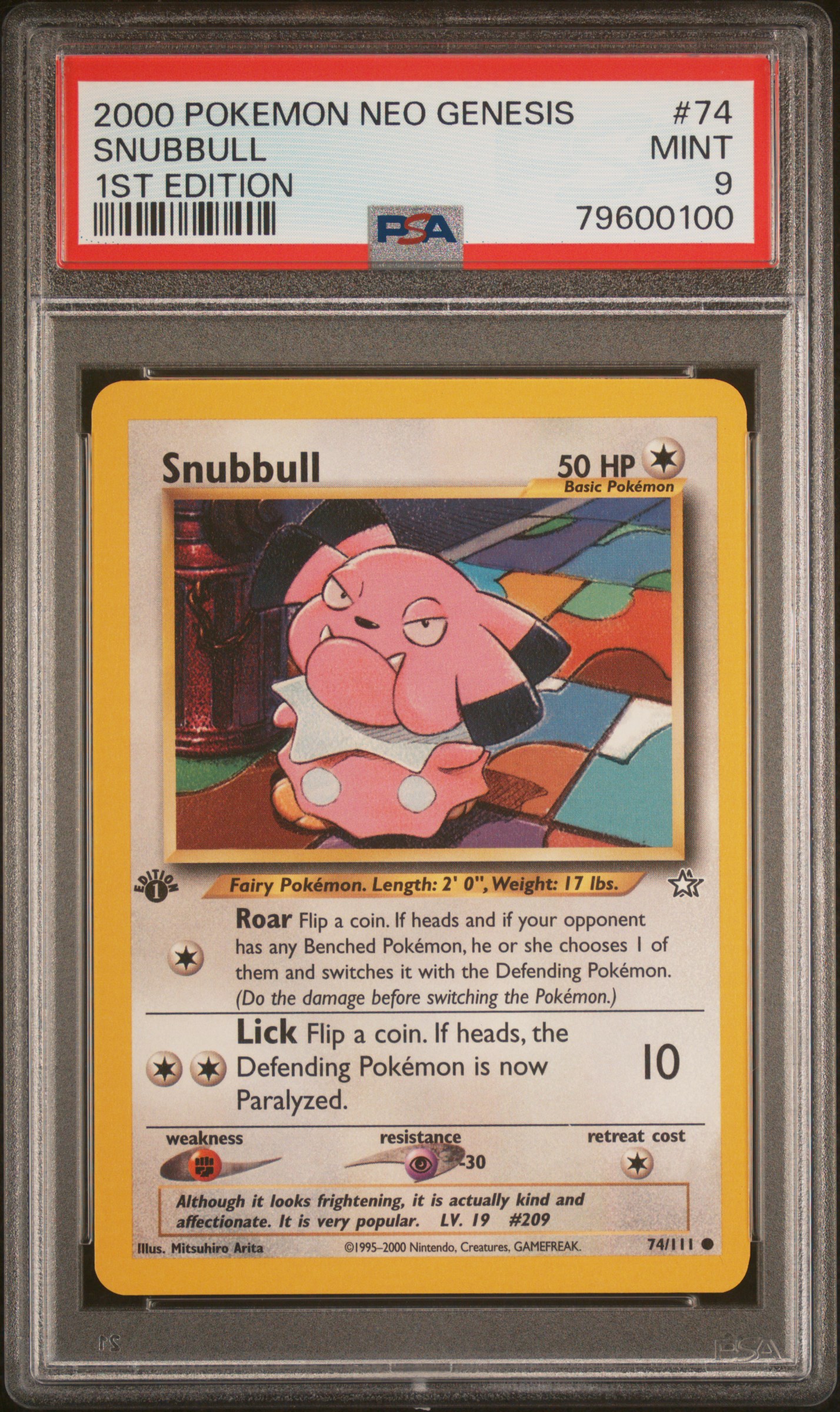 Snubbull 2000 Pokemon Neo Genesis 1St Edition Tcg Cards 74 1St Edition ...