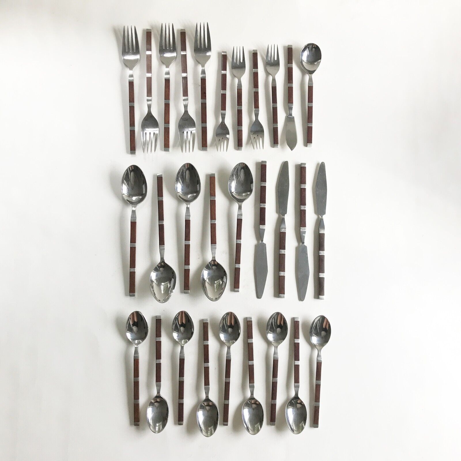 Mid-Century Modern Stanley Roberts Flatware Safari Composite Inlay Set ...