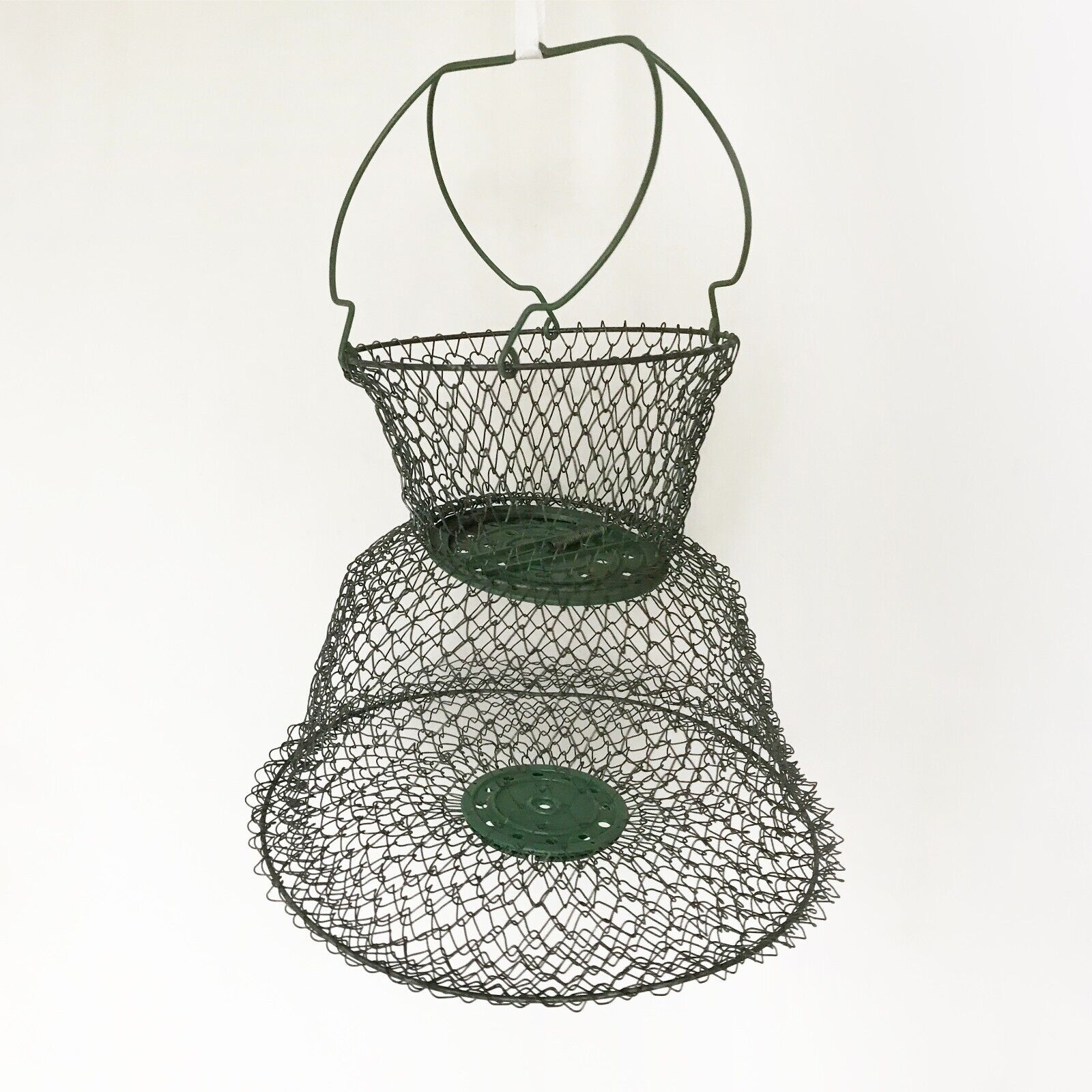 Maillinox Green Fishing Collapsible Mesh Wire Fish Basket Fish Stringer ...