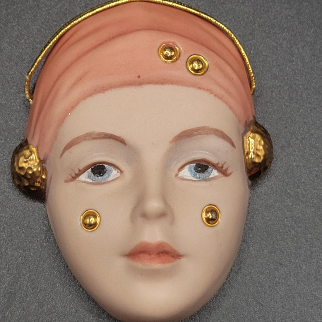 Miniature Realistic Lifelike Realism Handpainted Italian Lady Face Mask ...