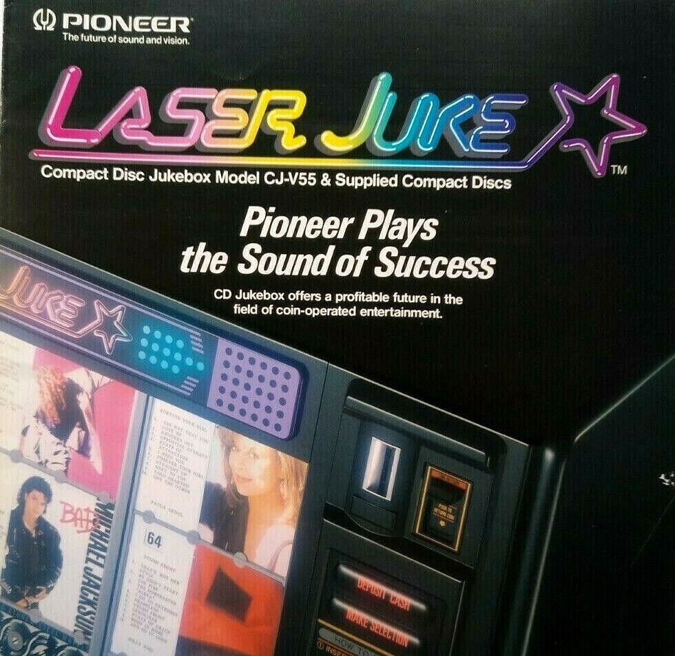 Pioneer Laser Juke Jukebox FLYER Phonograph Music Art Print Promo Sheet ...