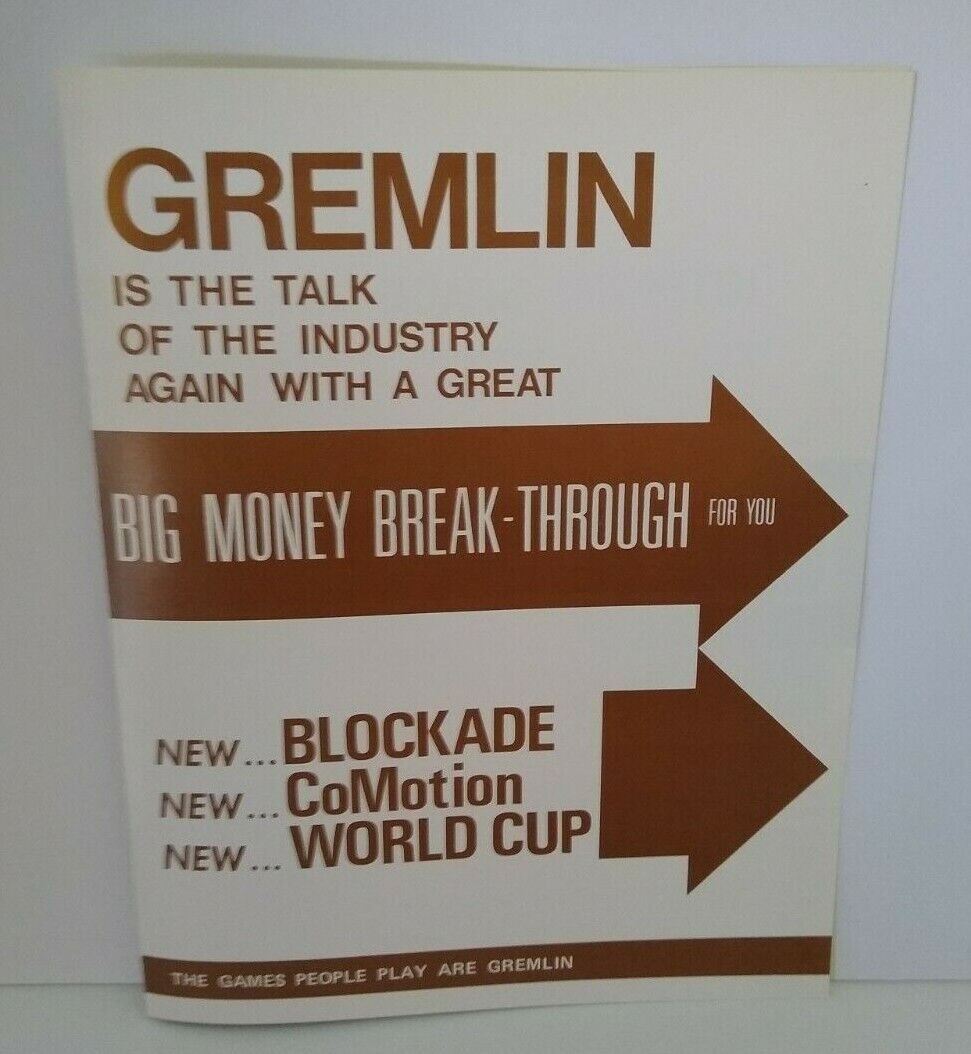 Blockade Arcade FLYER Original Vintage Video Game Art Sheet 1977 Retro Art