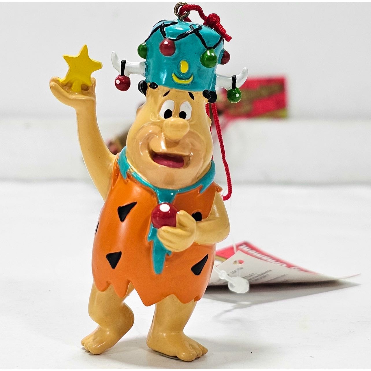 Kurt Adler Flintstones Fred Flintstone Christmas Ornament Water Buffalo Hat