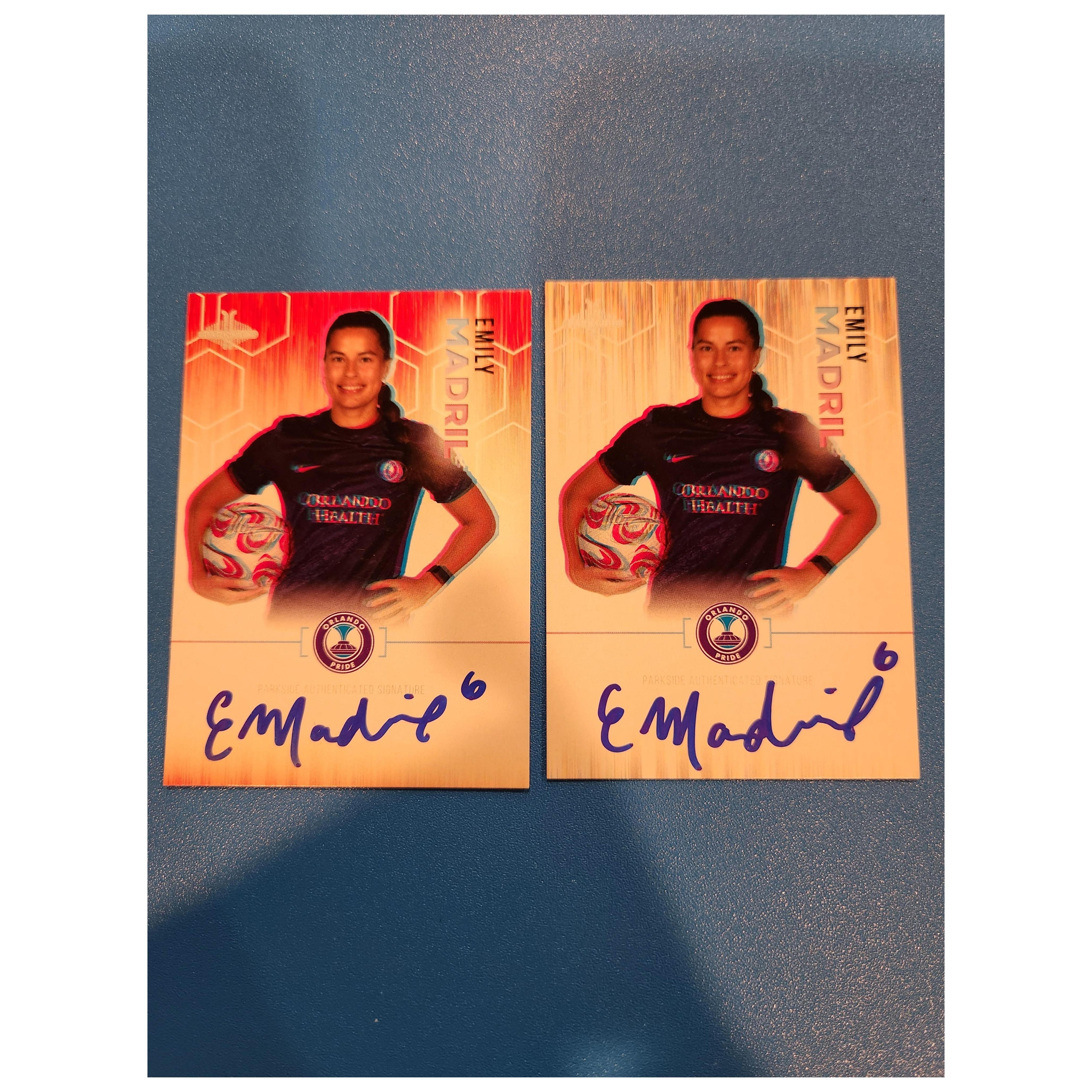 2023 Parkside Vol 1 Emily Madril Base And Red Autograph LOT Orlando Pride