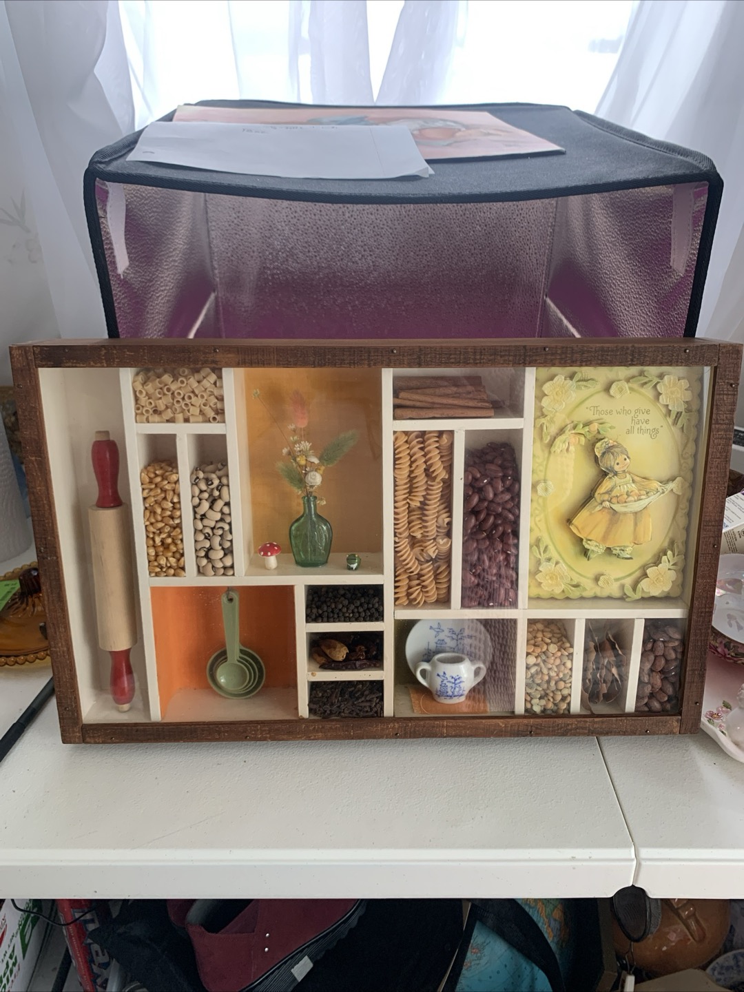 Kitchen MCM Shadow Box. Hand Made One Of A Kind.