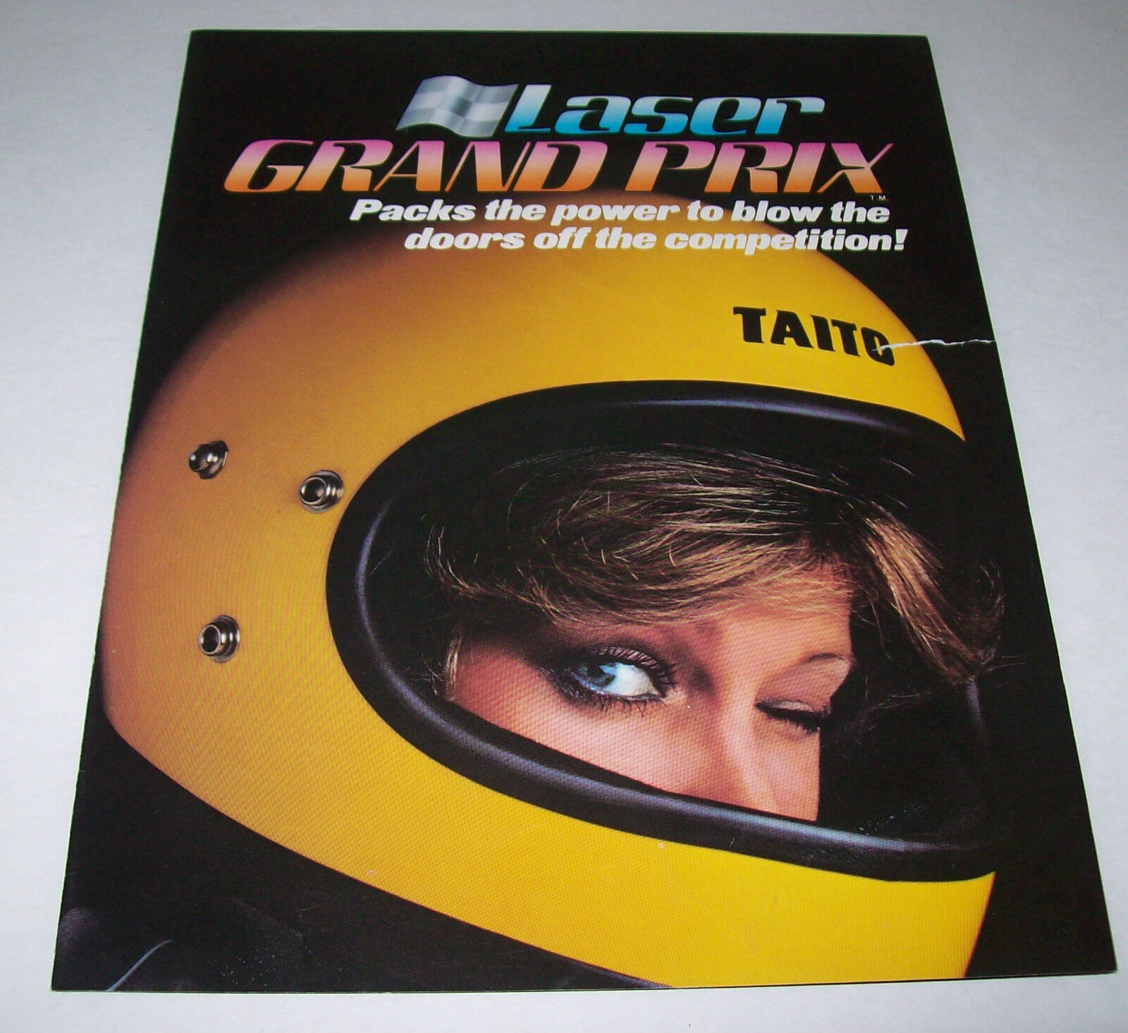 Laser Grand Prix Arcade Flyer Game Retro Racing Vintage Artwork Promo 1983